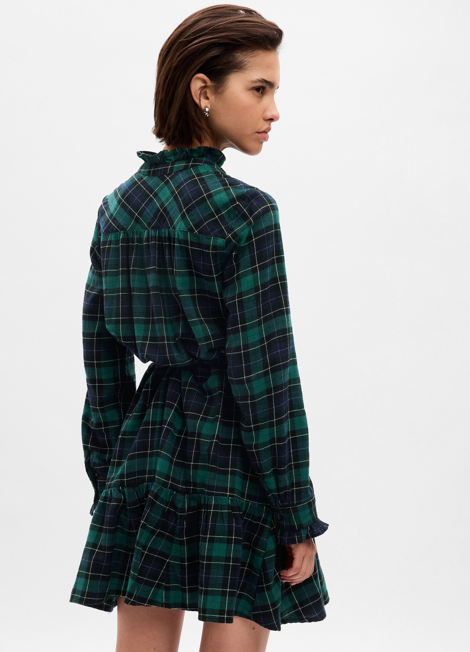 Abito corto chemisier con rouches Multicolor | Donna - GAP Italia